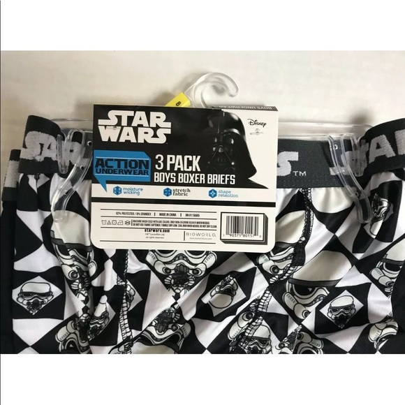 Disney | Accessories | Boys Star Wars Boxer Briefs 3 Pack Action Size ...